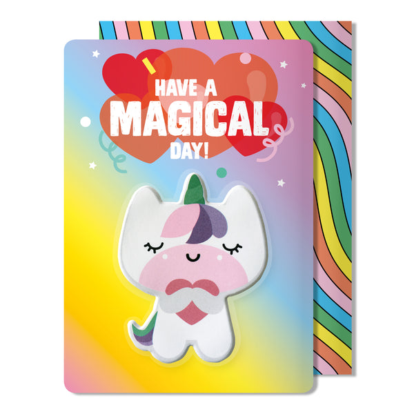Unicorn Puffy Sticker Birthday Card – Pango Productions